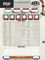 Force and Destiny Character Sheet Form Fillable v2 HC Crowler | PDF