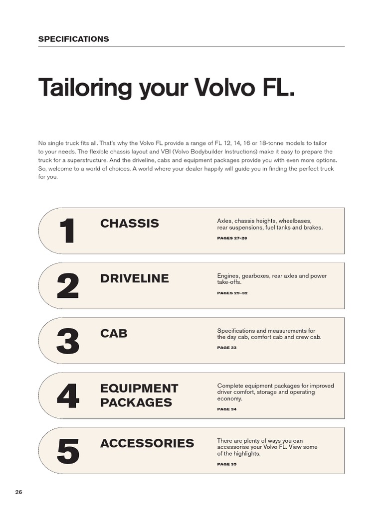 Volvo FL Specifications Overview | PDF | Emission Standard | Truck
