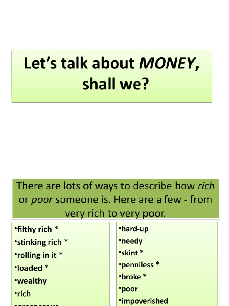 Let's Talk About MONEY | PDF | Money | Taxes