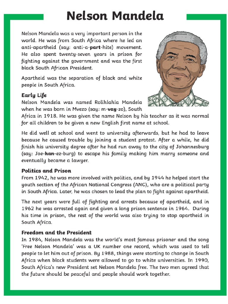 Nelson Mandela Reading Comp | PDF