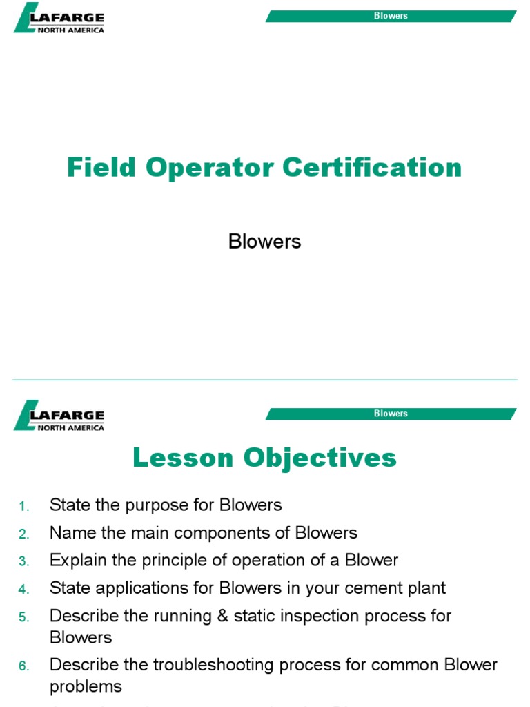 Blower Operation and Safety Guide | PDF | Valve | Gas Technologies