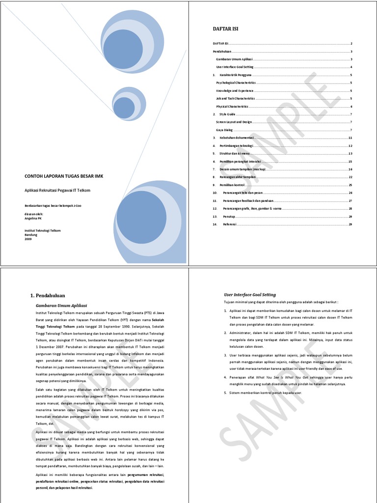 Contoh Laporan Tugas Besar Imk | PDF