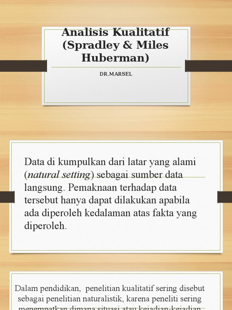 Analisis Kualitatif (Spradley & Miles Huberman) | PDF
