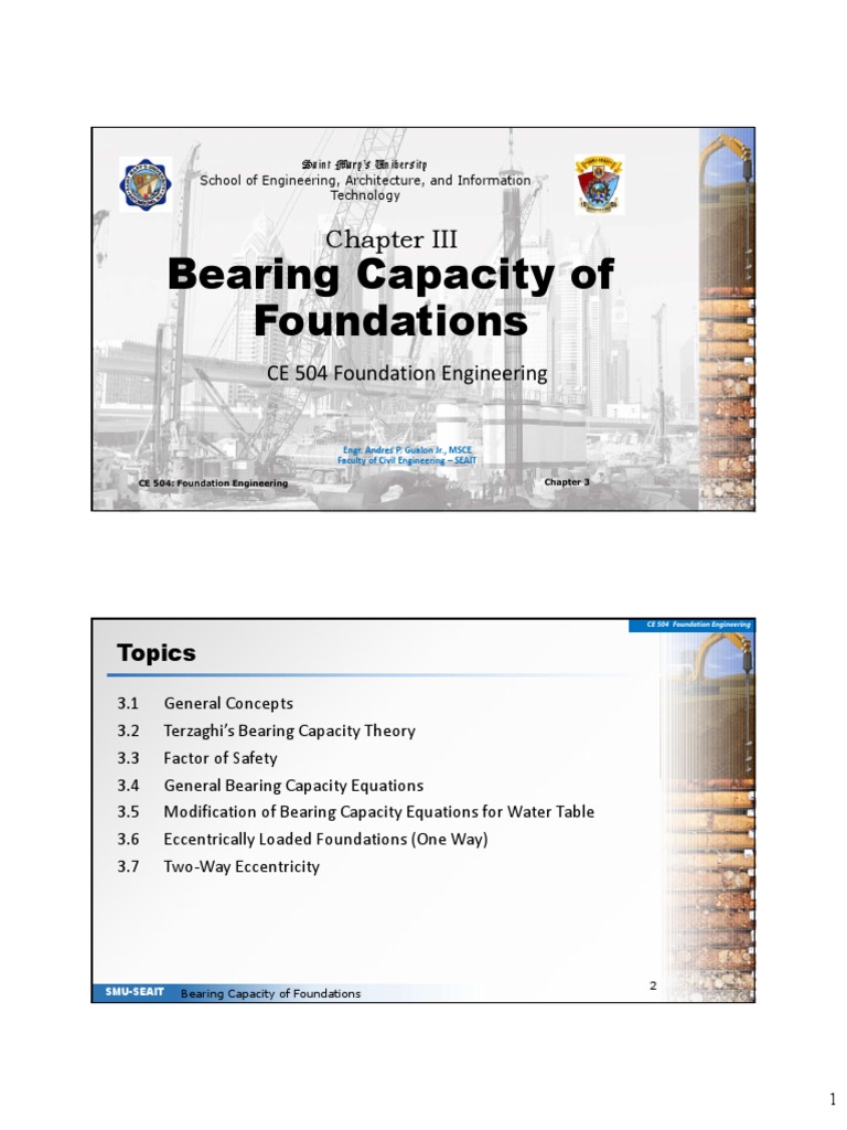 Bearing Capacity of Foundations Explained | PDF | Continuum Mechanics ...