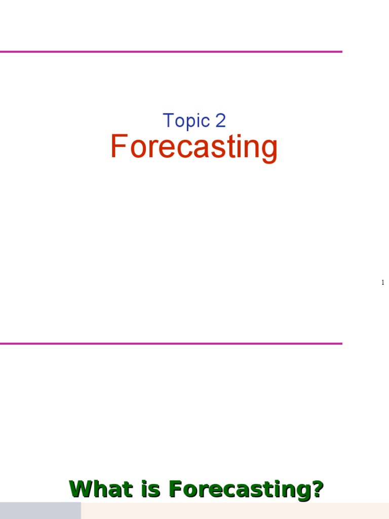 Forcasting | PDF | Forecasting | Regression Analysis