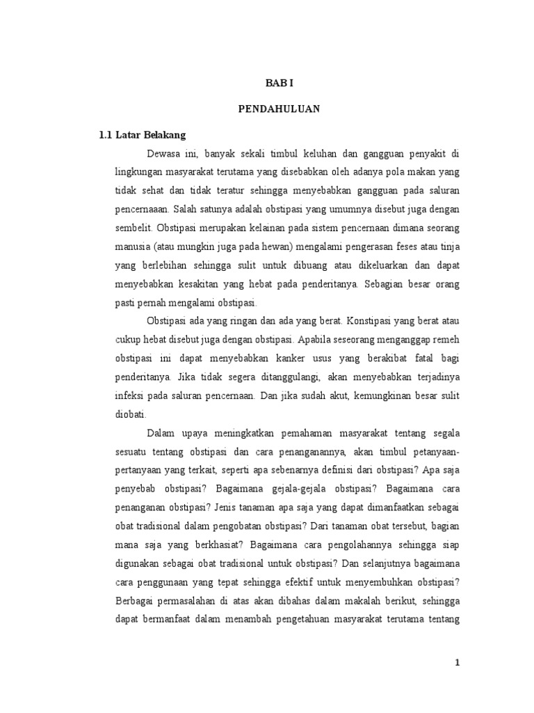 Obstipasi Konstipasi | PDF