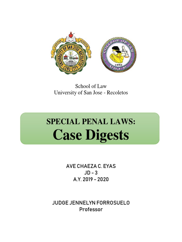 EYAS - SPL - Case Digests | PDF | Privacy | Right To Privacy