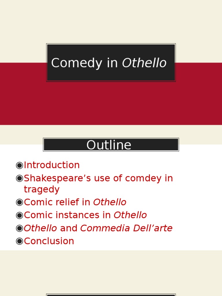 Comedy in Othello | PDF | Othello | Iago