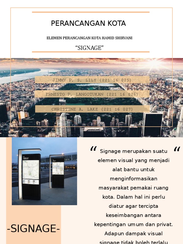 Perancangan Kota Signage | PDF