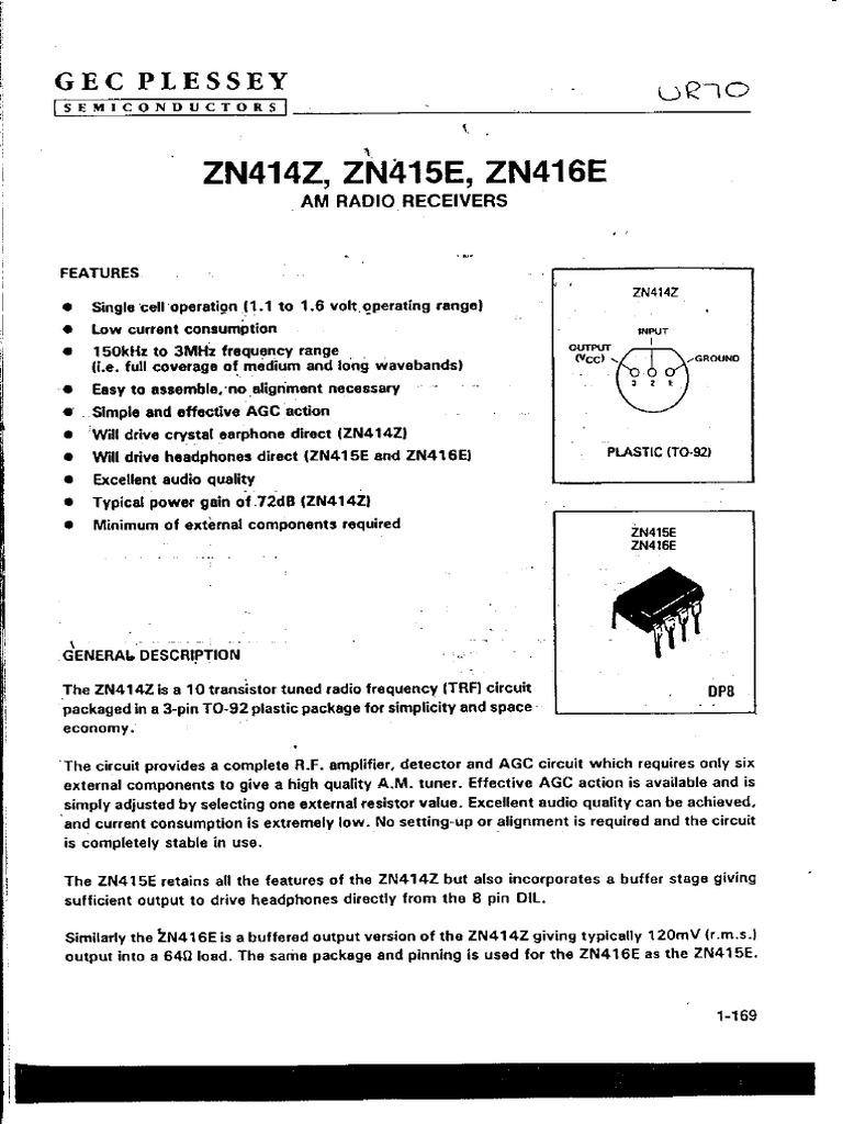 zn414 zn415 zn416 Datasheet PDF | PDF