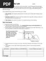 Lung Capacity Worksheet | PDF | Exhalation | Lung