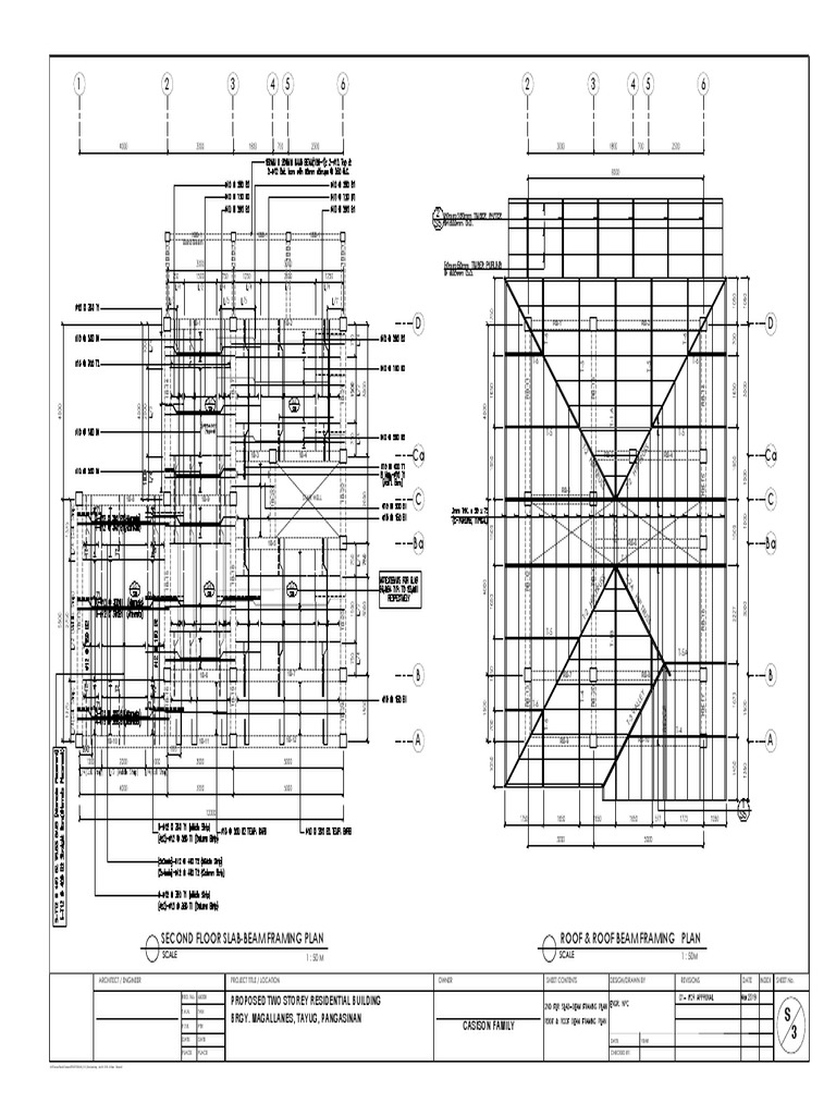 N - CSN - S3 Slab-Beam-Roof Framing PDF | PDF