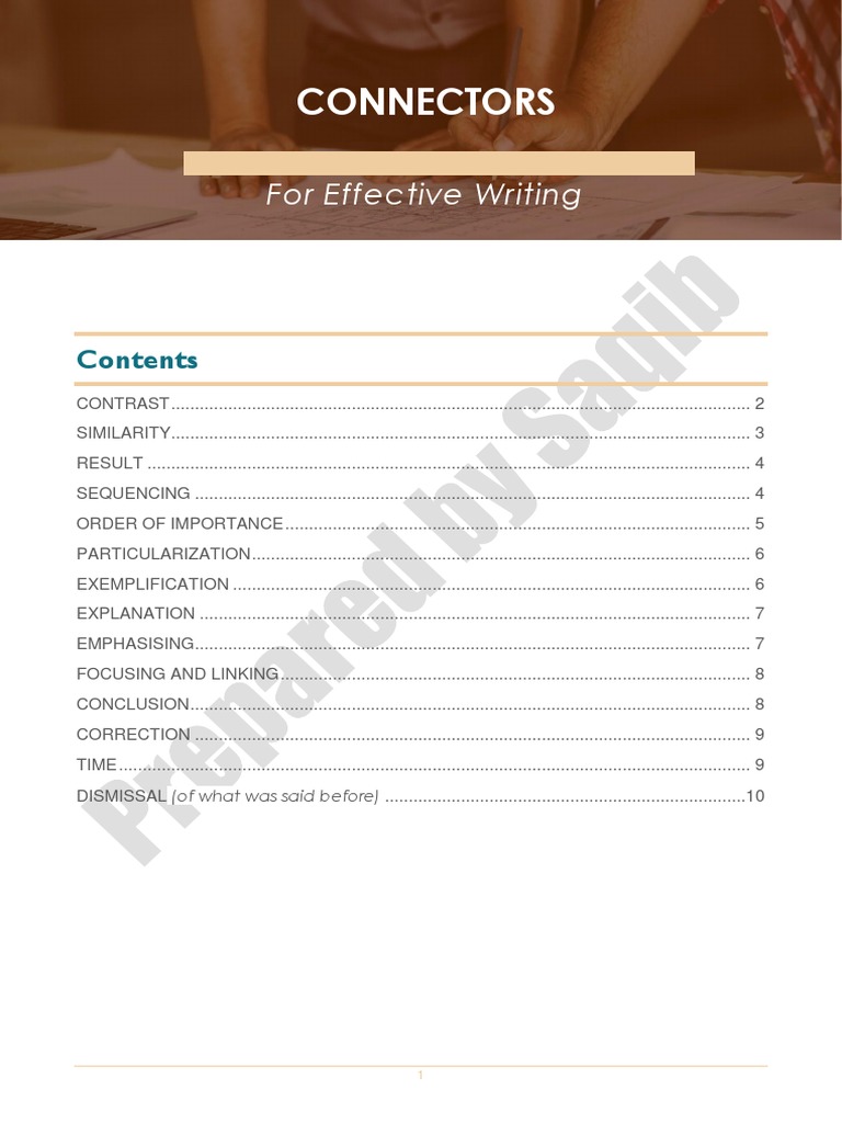 Academic Writing Connectors | PDF | English Language | Linguistics