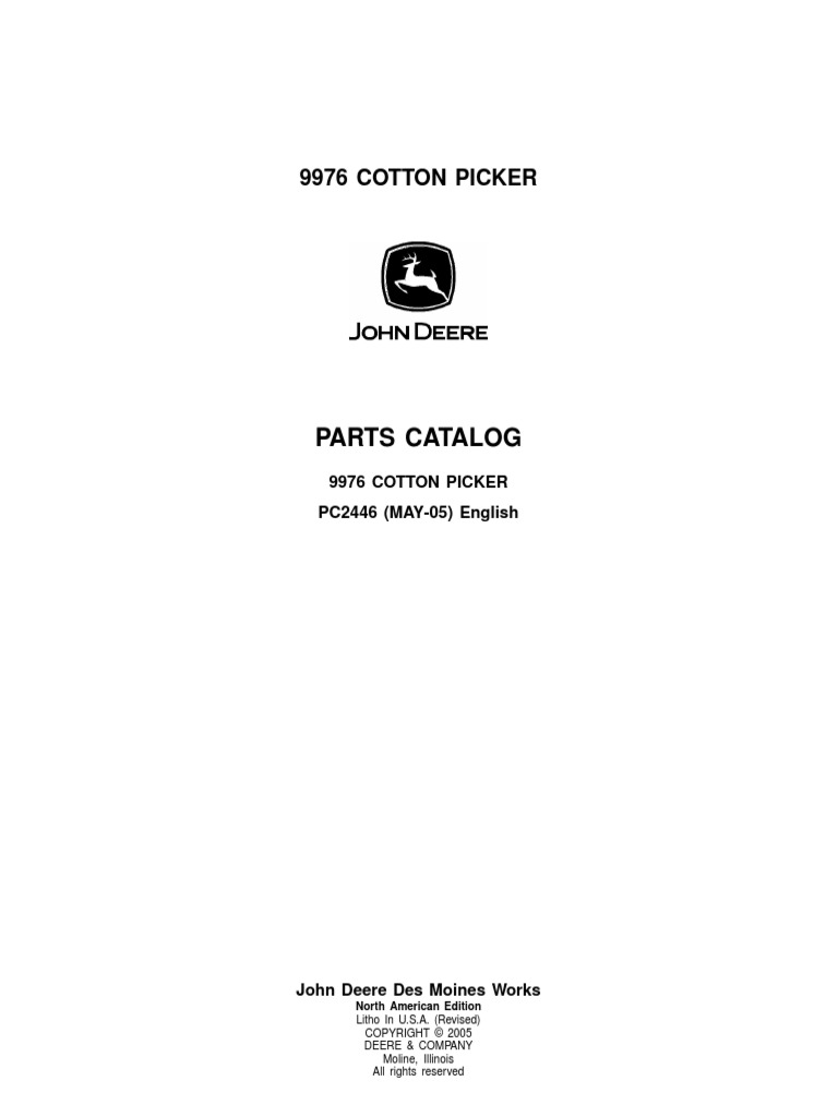 Parts Catalog: 9976 Cotton Picker | PDF | Screw | Air Conditioning