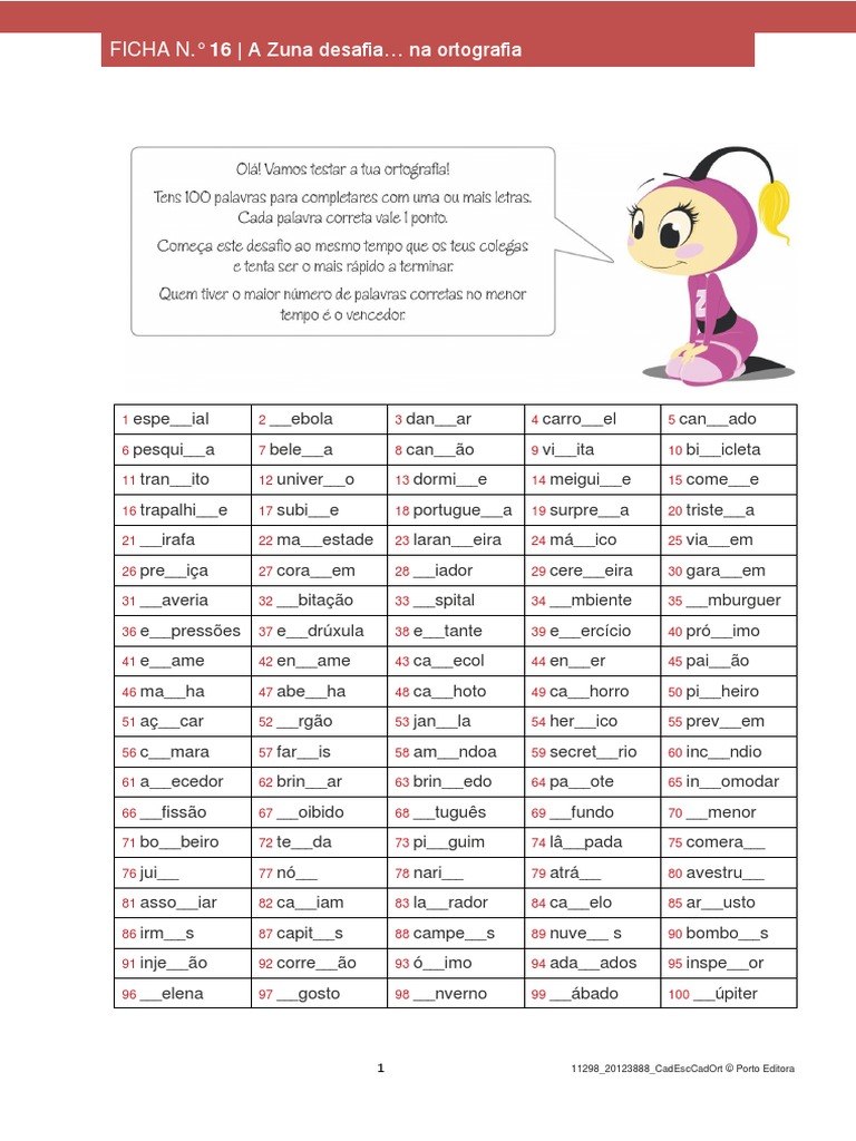 Ditado de Palavras PDF | PDF