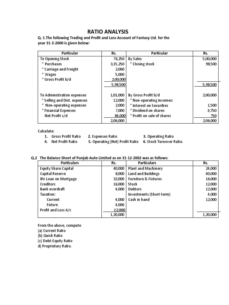 Ratio Analysis and Calculations Guide | PDF | Equity (Finance ...