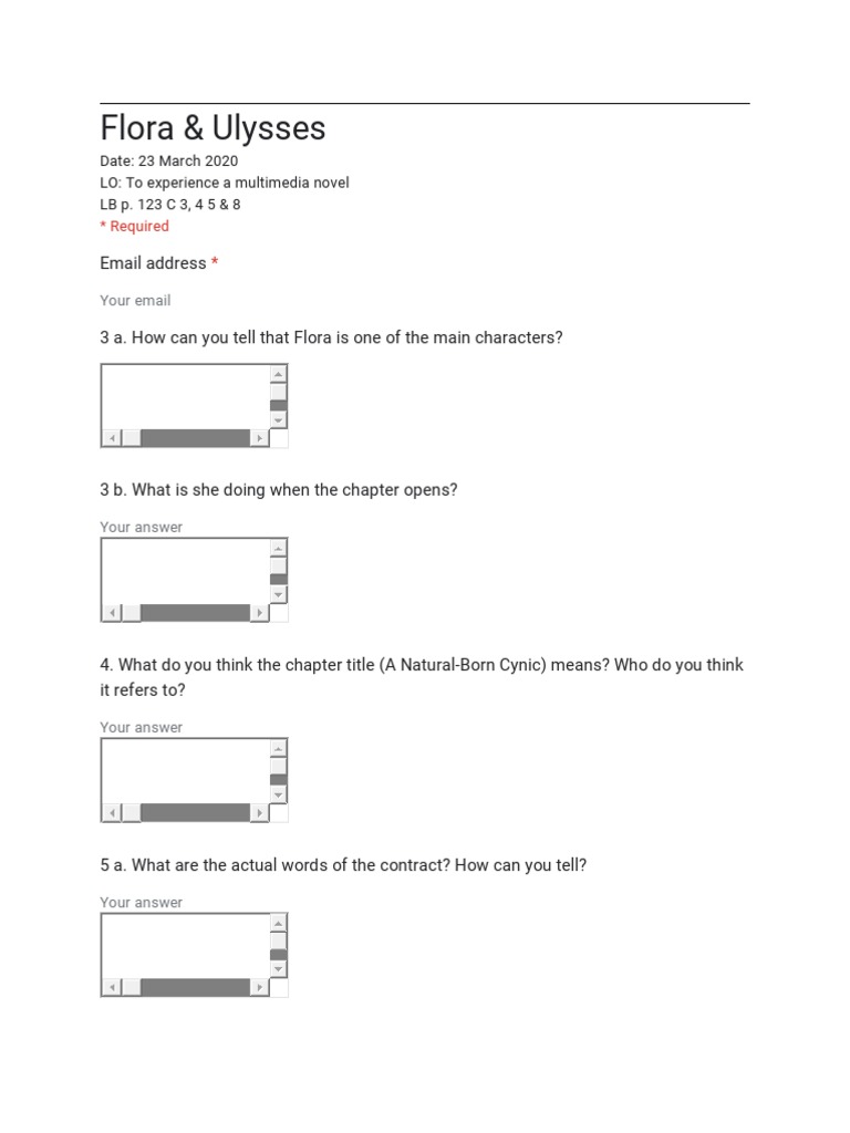 Flora & Ulysses Chapter Analysis | PDF | Games & Activities