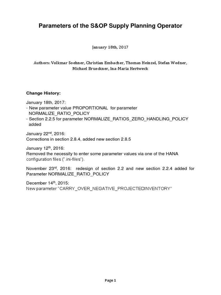 IBP 06B OperatorParameters | PDF | Parameter (Computer Programming) | Inventory
