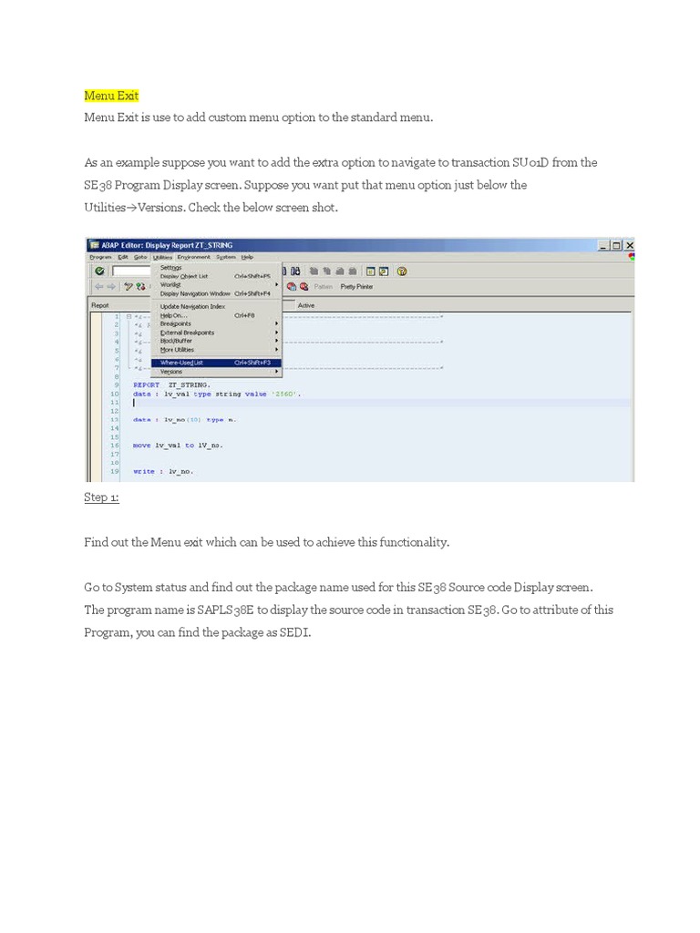 Demo On Customer Exits | PDF | Information Technology Management | Computer Programming