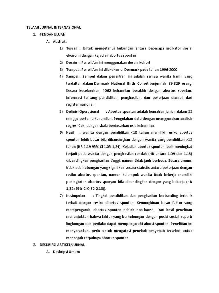 Telaah Jurnal Internasional | PDF | Sains & Matematika