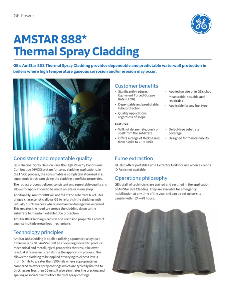 AMSTAR 888 Thermal Spray Cladding: Customer Benefits | PDF | Nuclear ...