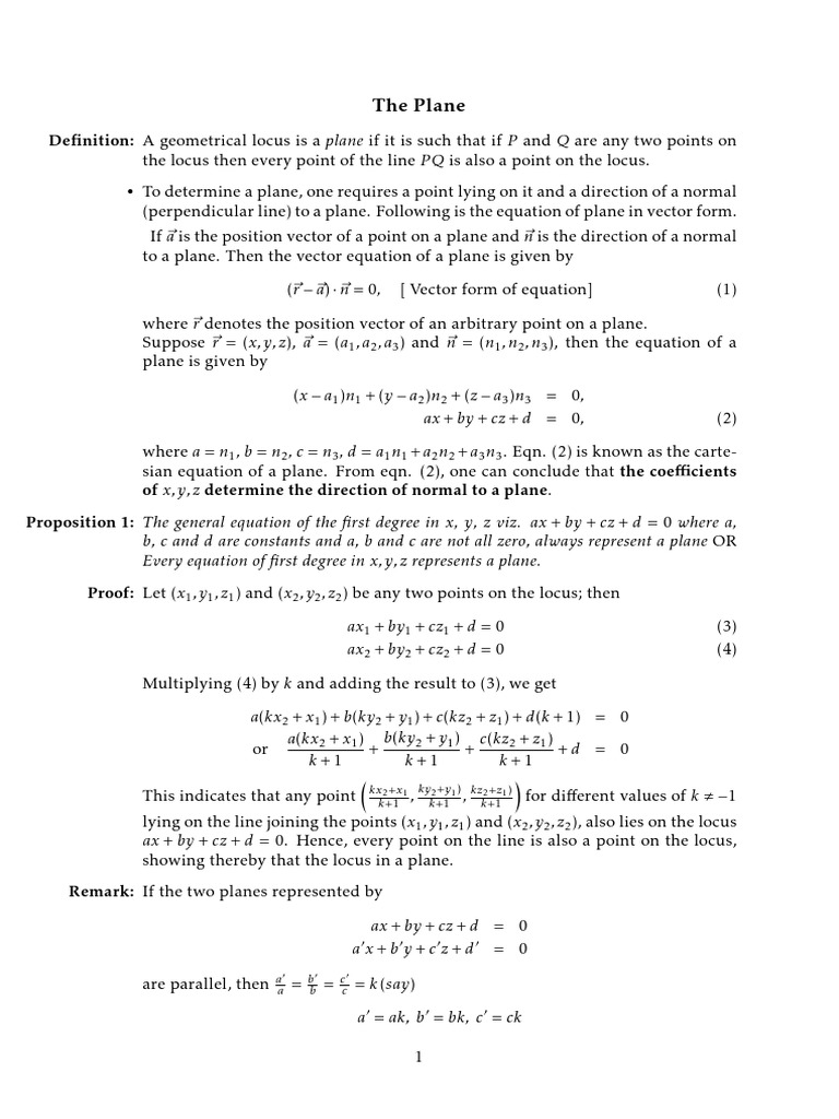 3D Notes PDF | PDF | Sphere | Plane (Geometry)