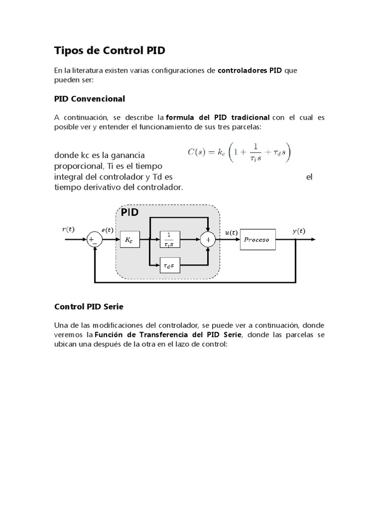 Tipos de Control PID | PDF