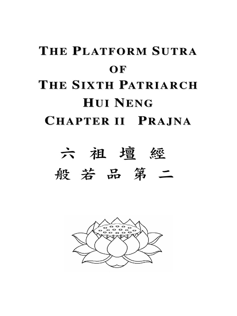 Platform Sutra PDF | PDF | Enlightenment In Buddhism | Śūnyatā
