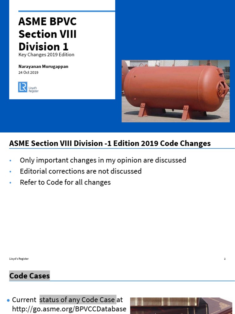 Asme Bpvc Section VIII Division 1: Key Changes 2019 Edition | Pipe ...