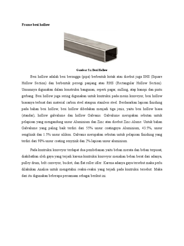 Bab 2 Frame Besi Hollow | PDF