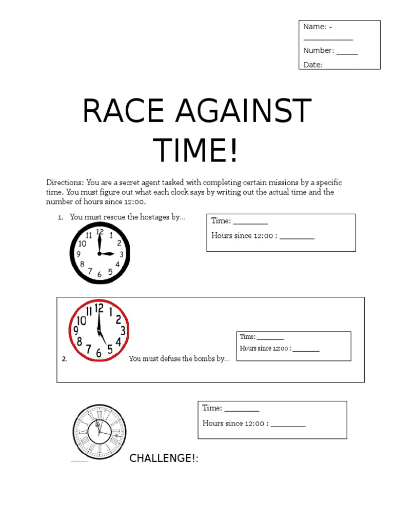 Time-Sensitive Secret Missions | PDF