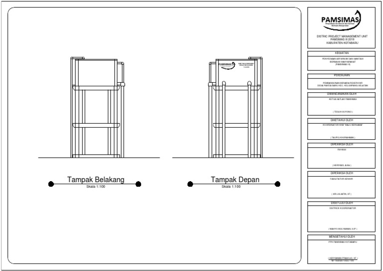 Desain Menara Air Beton PAMSIMAS III | PDF