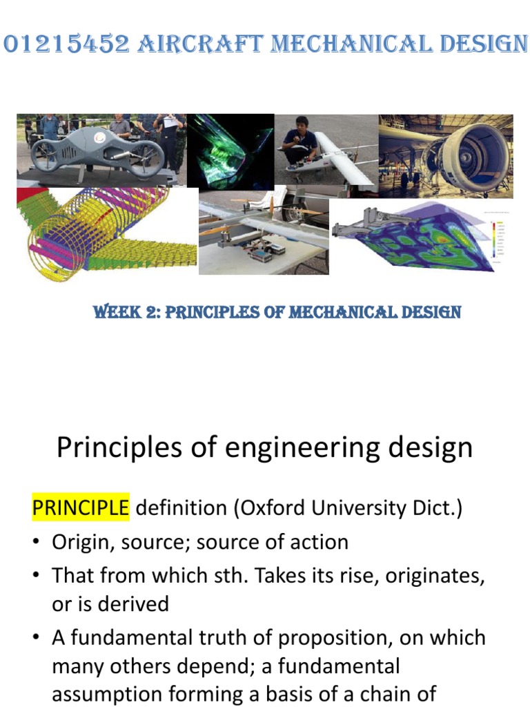 Week 2 Principle Mechanical Design PDF | PDF | Design | Machines