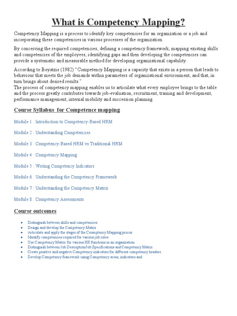 Competency Mapping For Salaam Group | PDF