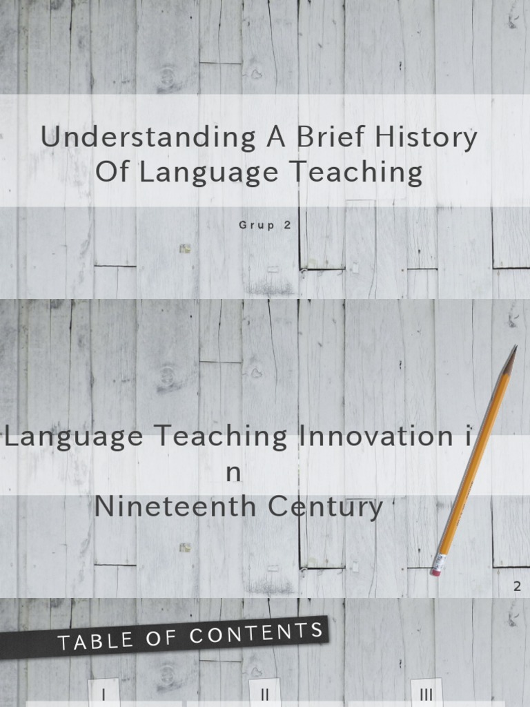 Brief History of Language Teaching | PDF | Language Education | Vocabulary