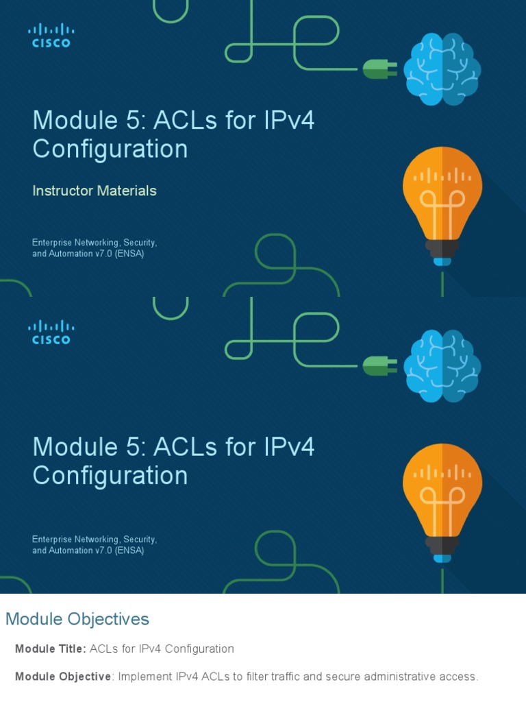 ENSA - Module - 5-ACL Config | PDF | Port (Computer Networking) | Ip Address