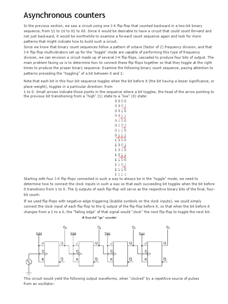 Asynchronous Counters | Download Free PDF | Electrical Circuits | Electronics