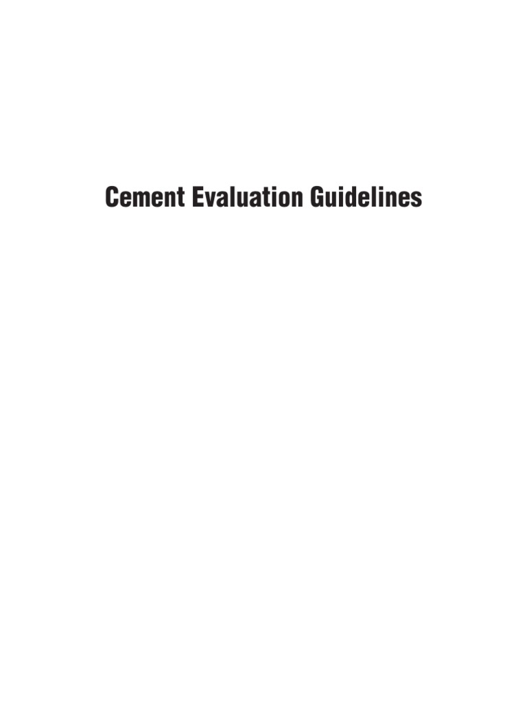 Cement Evaluation Guidelines PDF | PDF | Waves | Sound