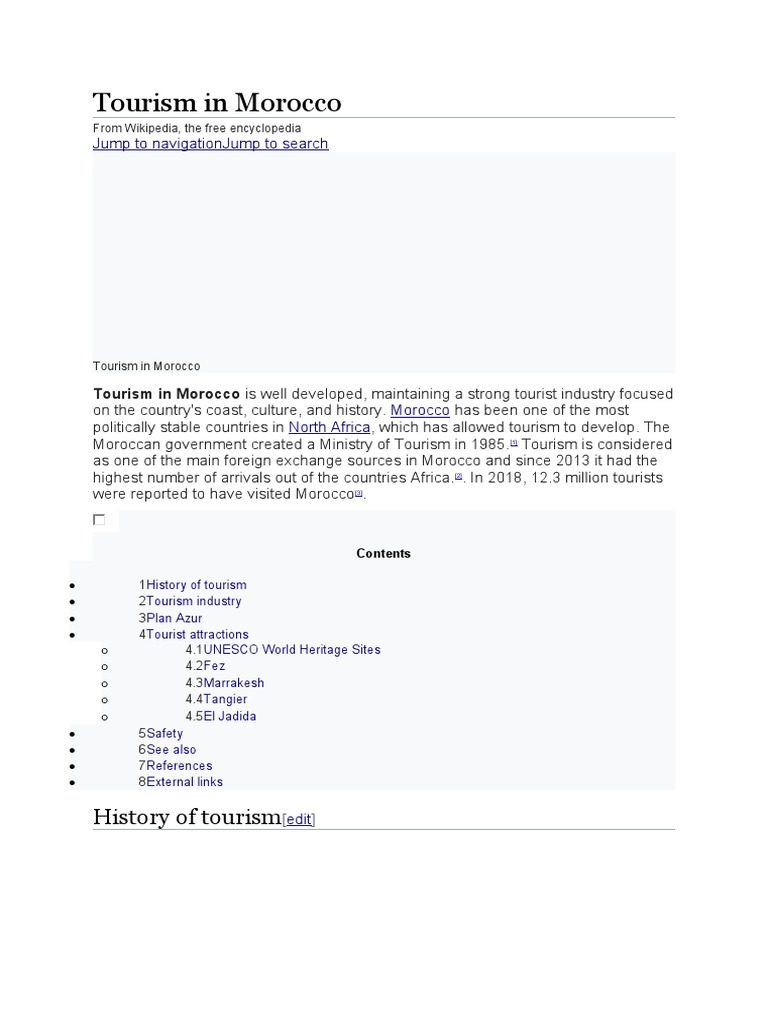 Tourism in MOROCCO | PDF | Morocco | Tourism