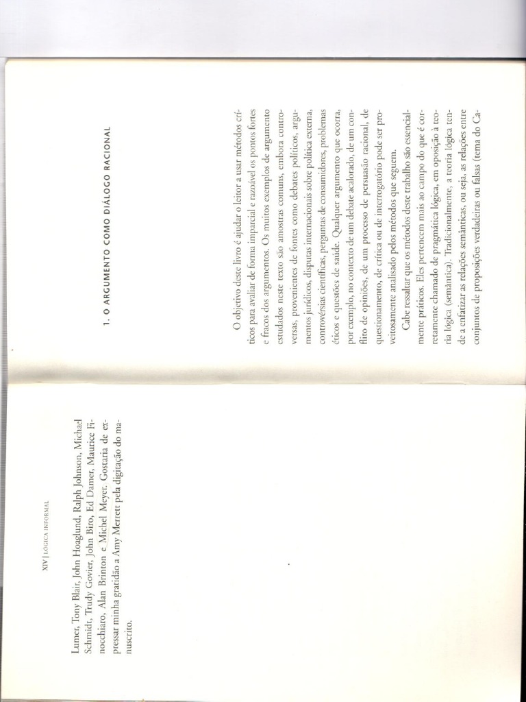 Lógica Informal - Douglas Walton PDF | PDF