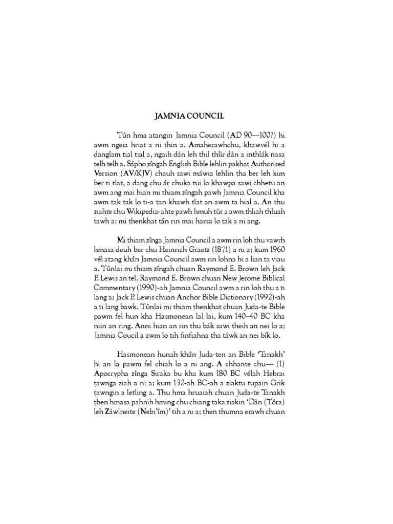 Jamnia Council-AD 90 | PDF | Jewish Law | Jews And Judaism