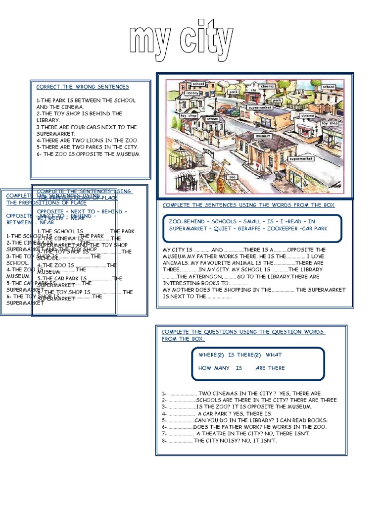 PREP OF PLACE Worksheet | PDF
