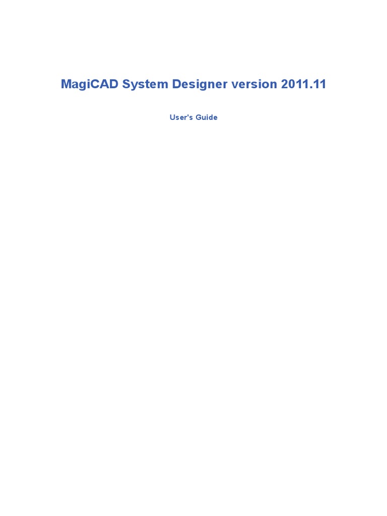 MagiCAD 2011.11 For AutoCAD System Designer UG PDF | PDF | Auto Cad ...