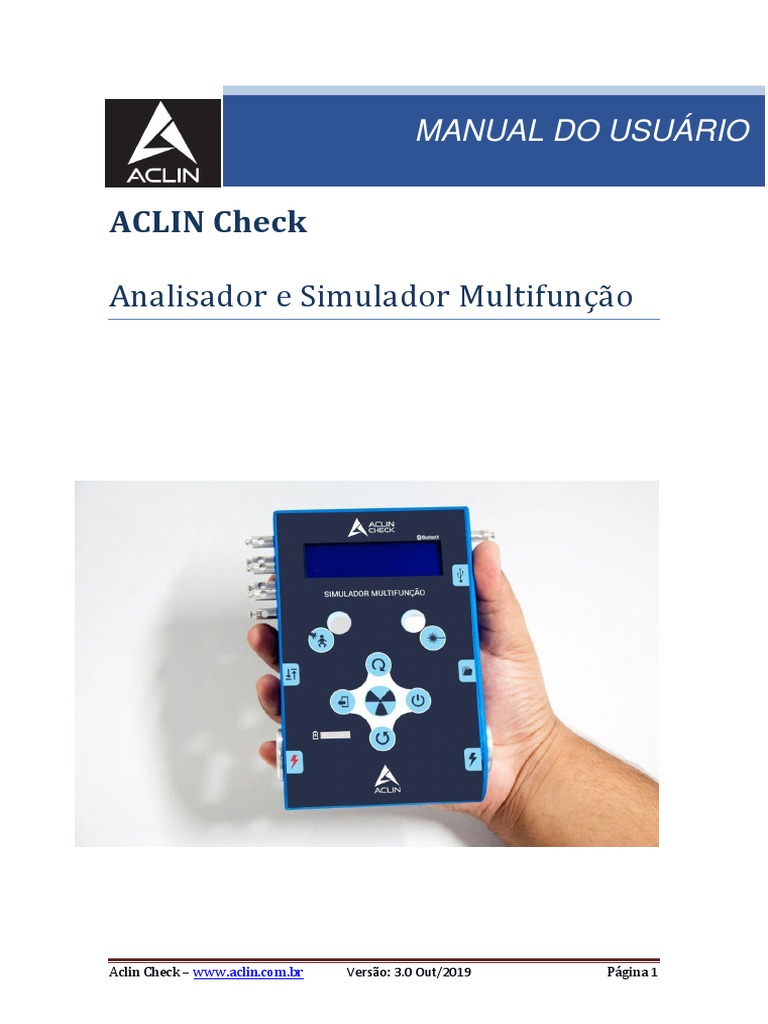 Manual Operação - ACLIN CHECK | PDF | Eletrocardiografia | Aplicativo ...