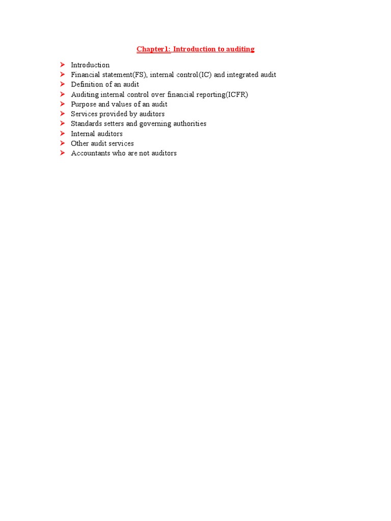 Introduction to Auditing Essentials | PDF | Financial Audit | Auditor's ...