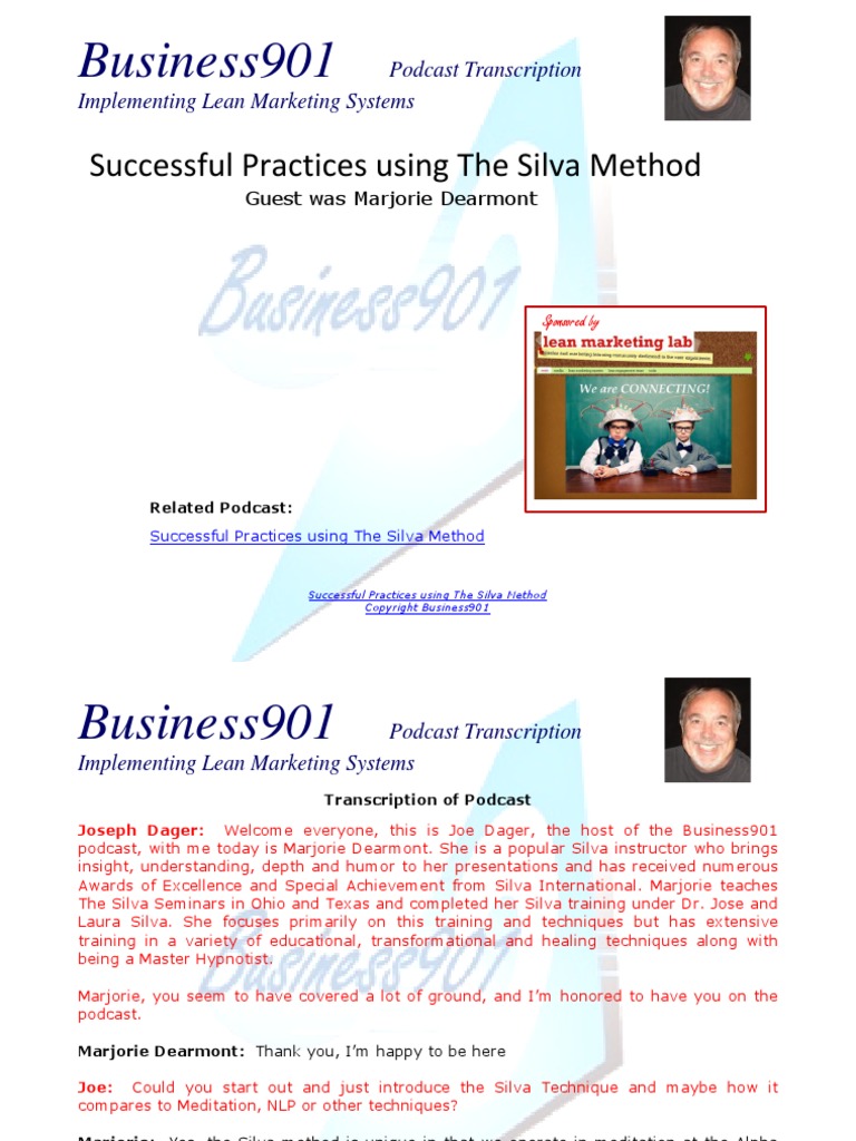 Business901: Successful Practices Using The Silva Method | PDF ...