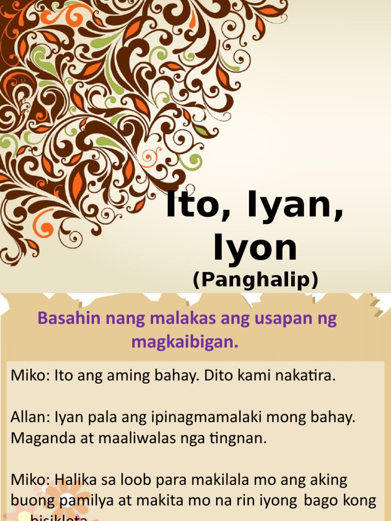 Ito, Iyan, Iyon | PDF