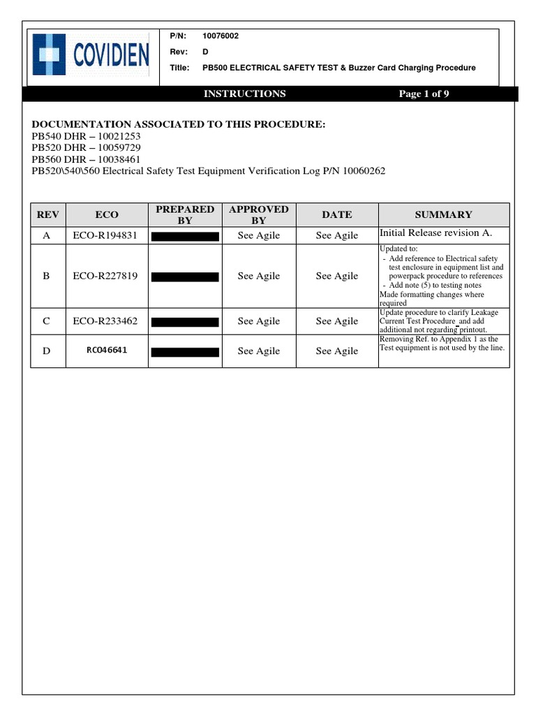 10076002D00 - PB500 Electrical Safety Test and Buzzer Card Charge ...