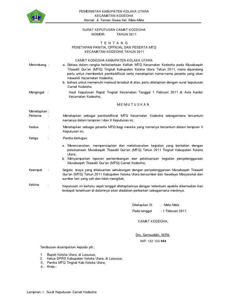 SK Panitia MTQ | PDF