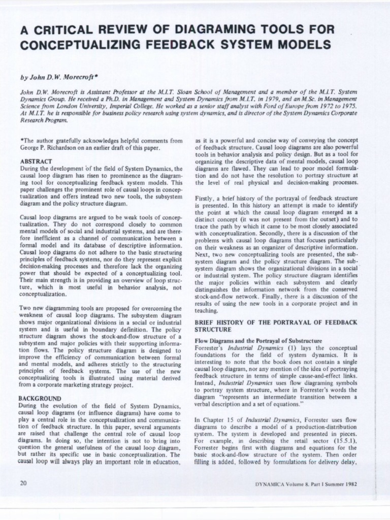 A Critical Review of Diagraming Tools For Conceptualizing Feedback ...